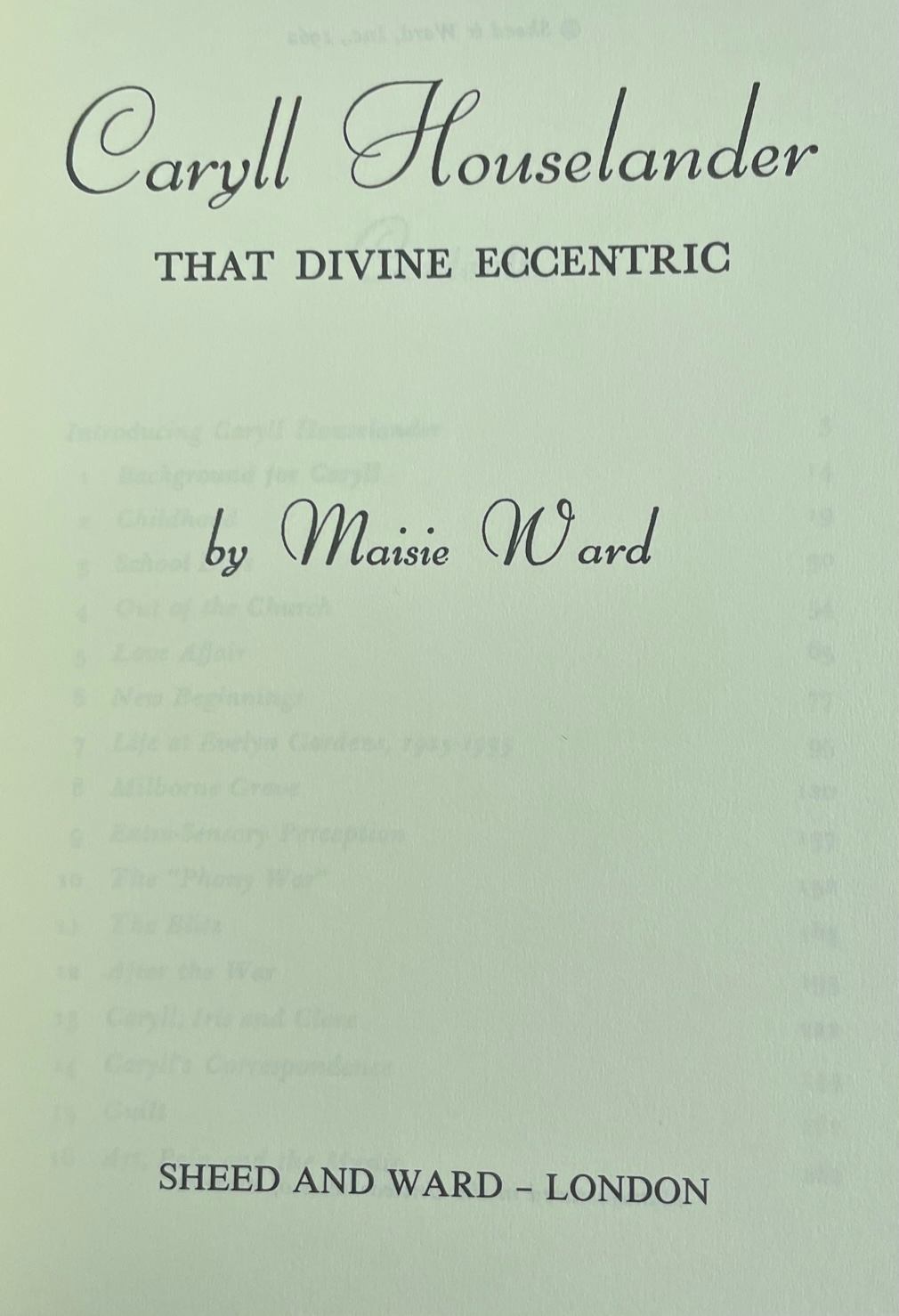 Caryll Houselander That Divine Eccentric