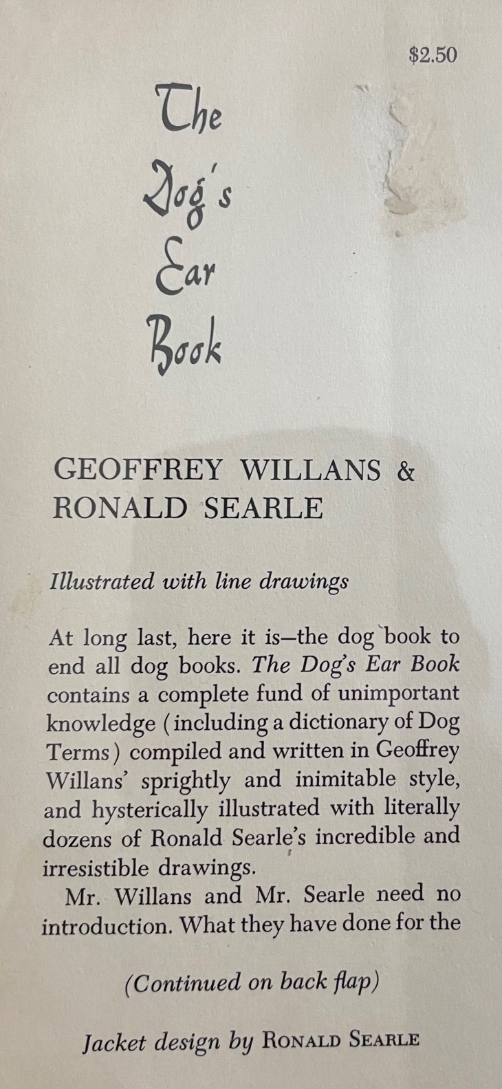 The Dog's Ear Book: with Four Lugubrious Verses