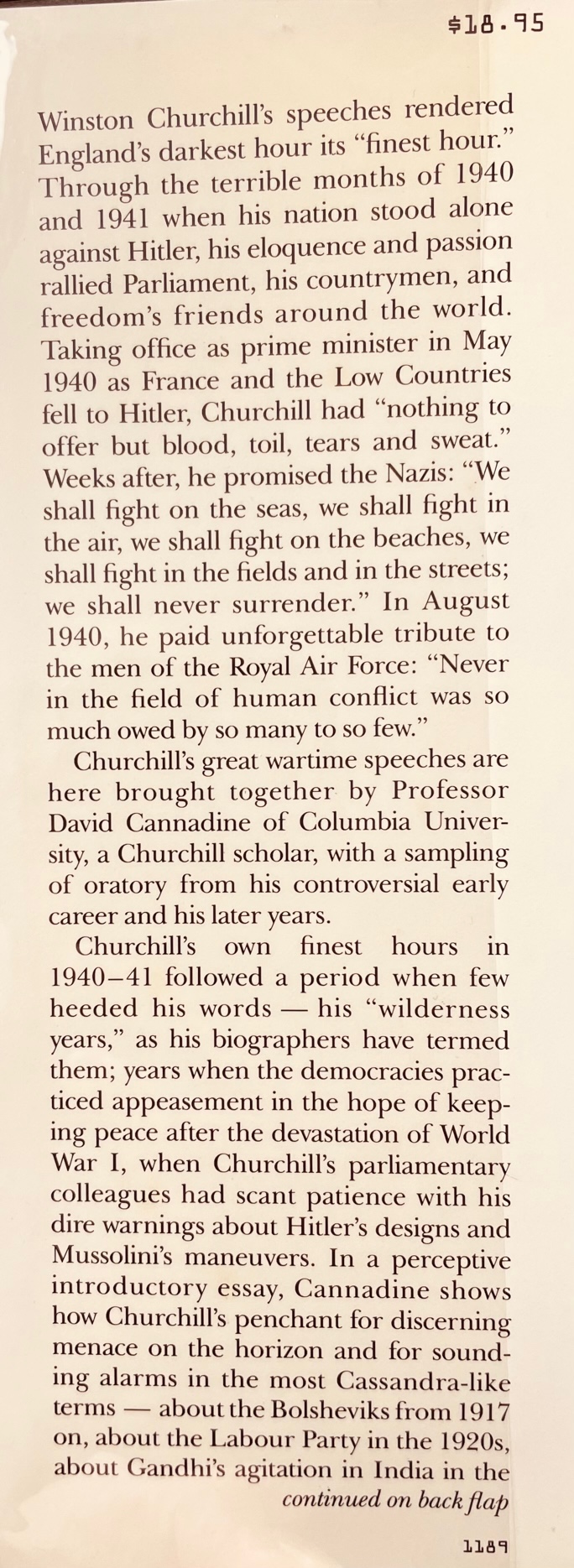 Blood, Toil, Tears, and Sweat: The Speeches of Winston Churchill