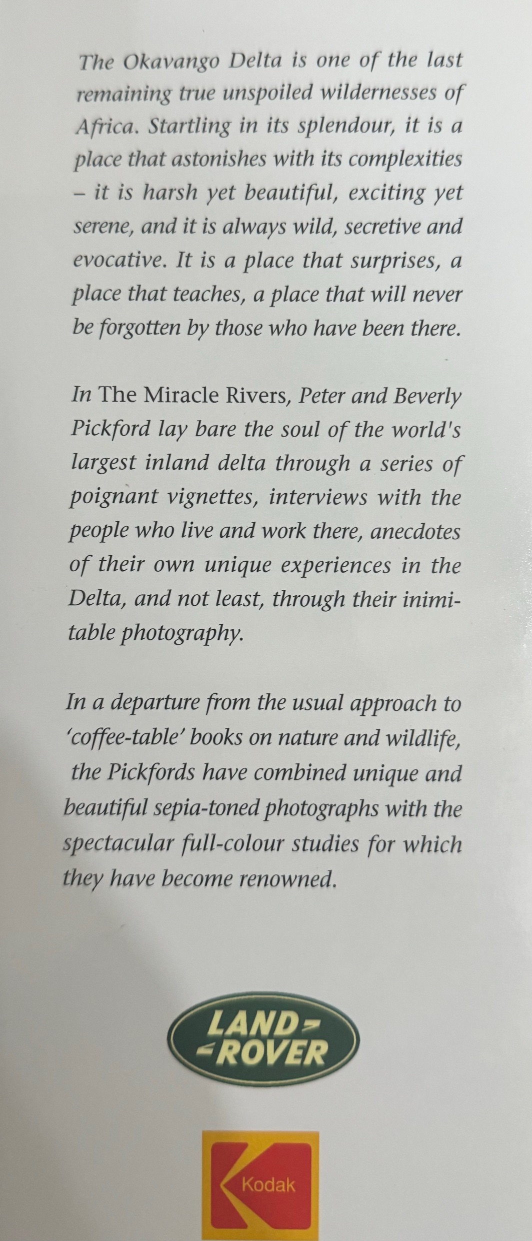 The miracle rivers : the Okavango & Chobe of Botswana