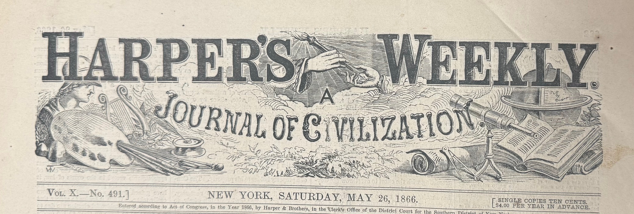 Harper's Weekly: A Journal of Civilization (Vol. X, - No. 491) May 26 ...