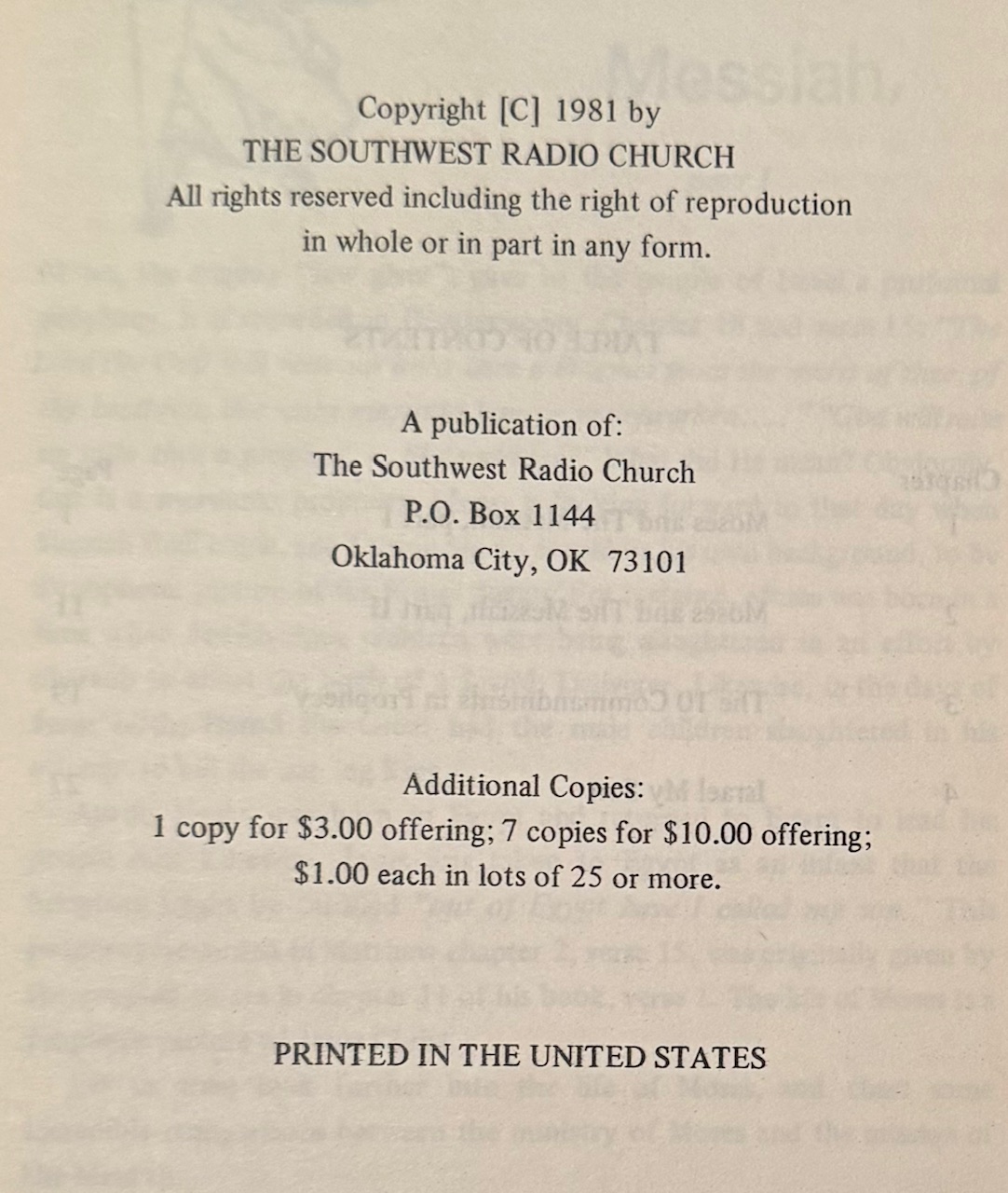 Moses and the Messiah