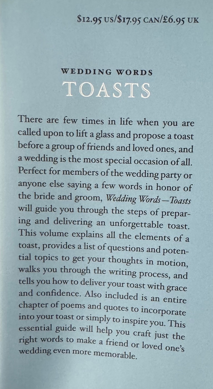 Wedding Words: Toasts