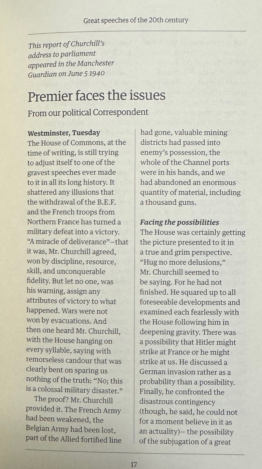 We Shall Fight Them on the Beaches - Winston Churchill June 4, 1940 ...