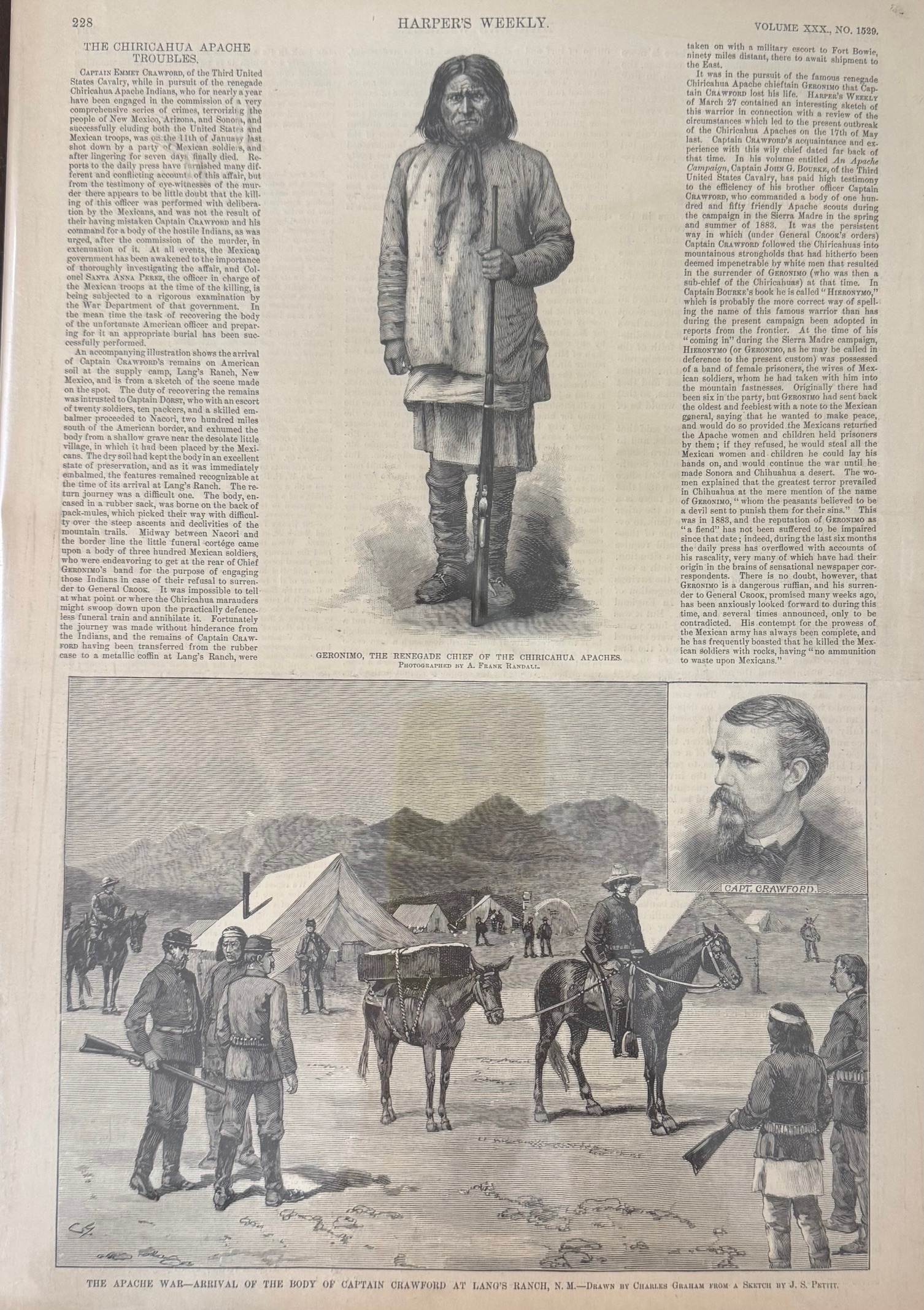 Geronimo, The Renegade Chief of the Chiricahua Apaches / The Apache War ...